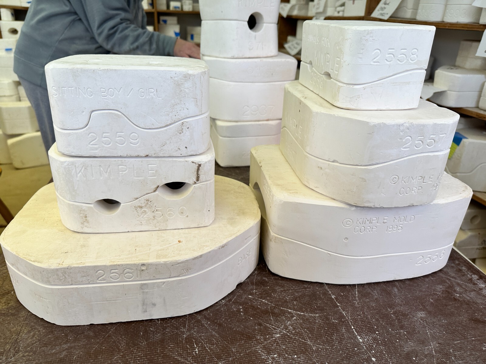 VINTAGE KIMPLE CERAMIC MOLD #2556/2557/2558/2559/2560/2561 INDIAN ...