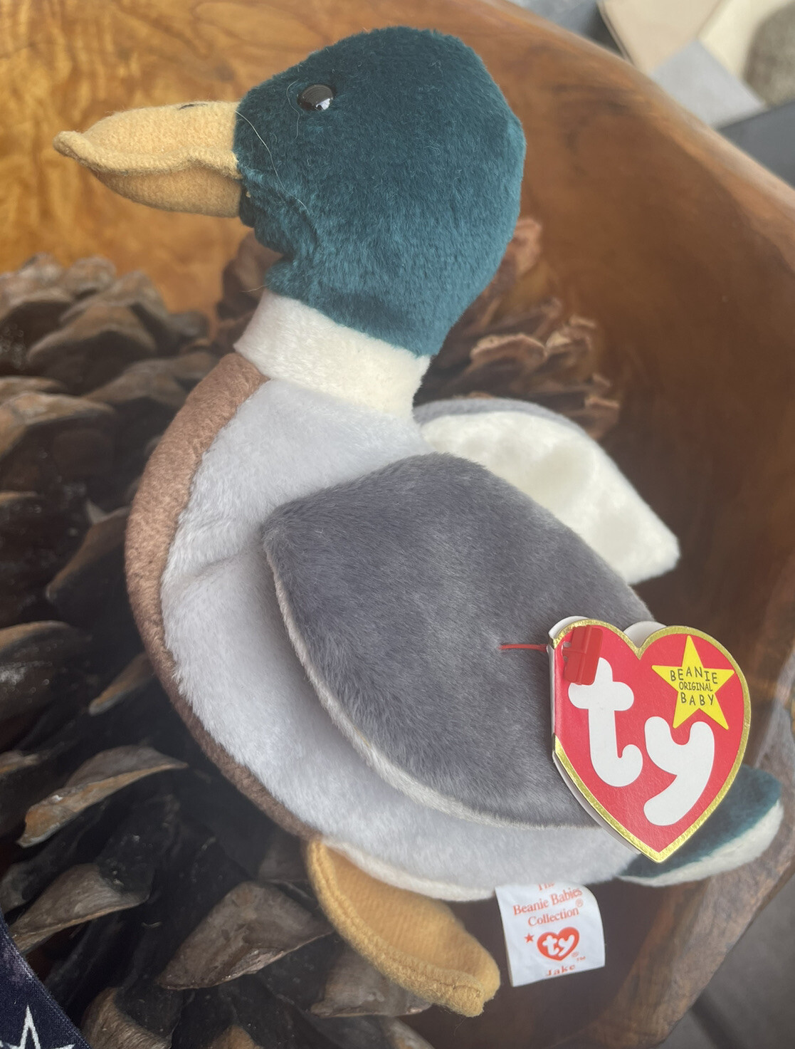 Beanie Babies Jake The Mallard Duck 1997 TY Beanie Baby With Rare Red ...