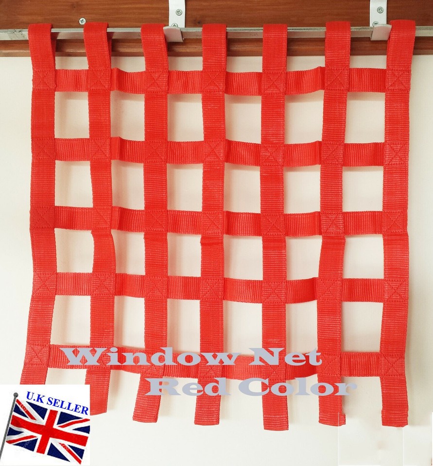 HEAVY DUTY RIBBON RACING CAR WINDOW NET VAN Safety Net Racing Car ...