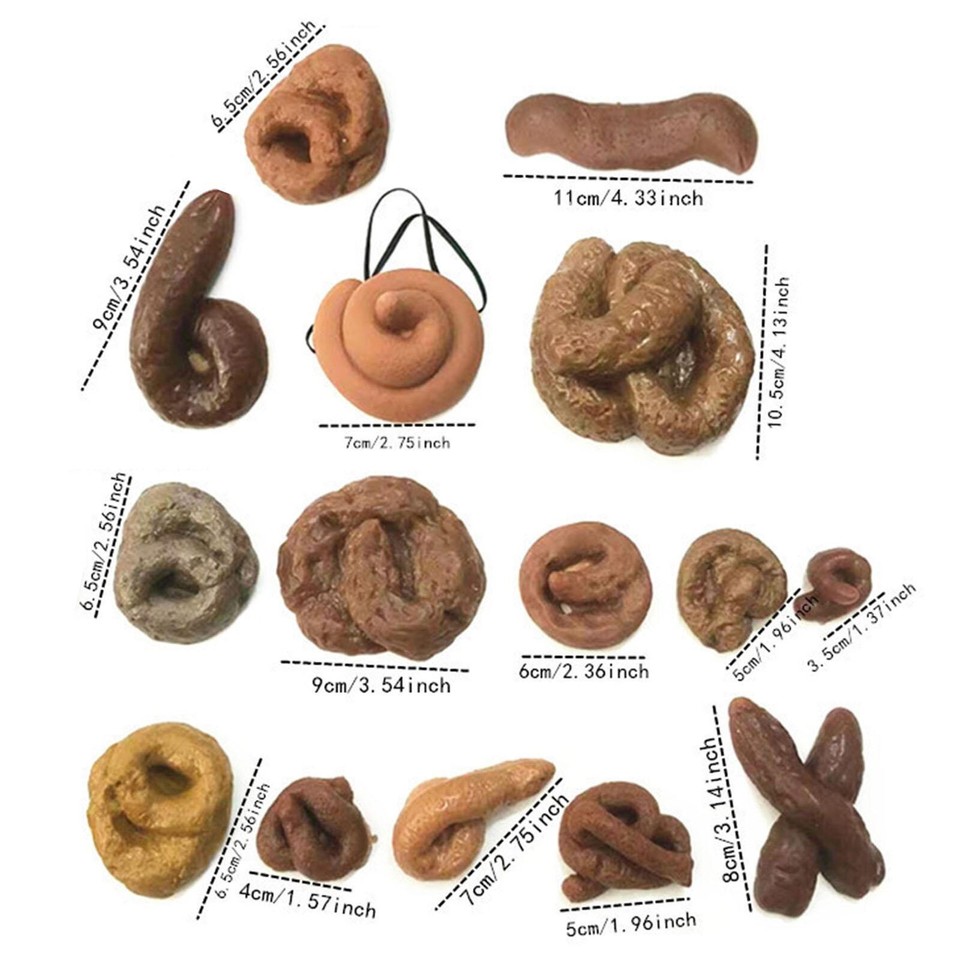 15PCS Fake Poop Gag Joke Prank Crap Dog Poo Realistic Gift Funny Party ...