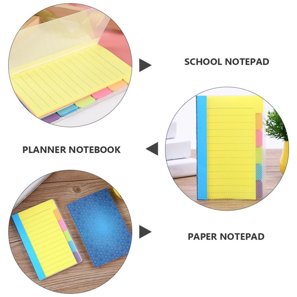 3 Count Self-stick Memo Note University Notebook Paper Tabs Notepads ...