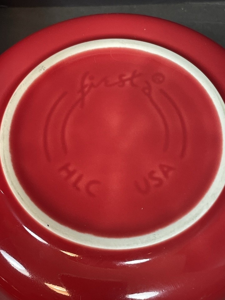 Fiesta Ware Homer Laughlin Scarlet Red 7” Bowl Cereal Soup FIESTAWARE ...