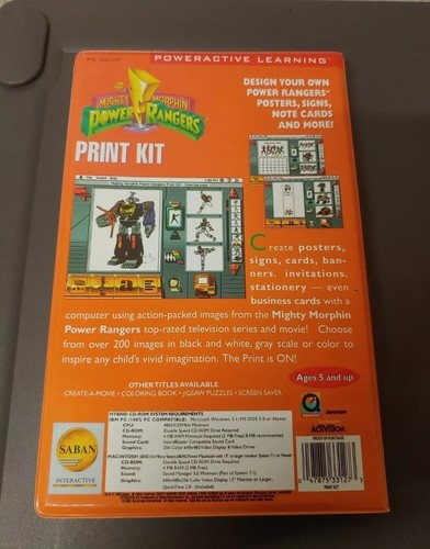 (3) MIGHTY MORPHIN POWER RANGERS CREATE A MOVIE PRINT KIT COLORING BOOK ...