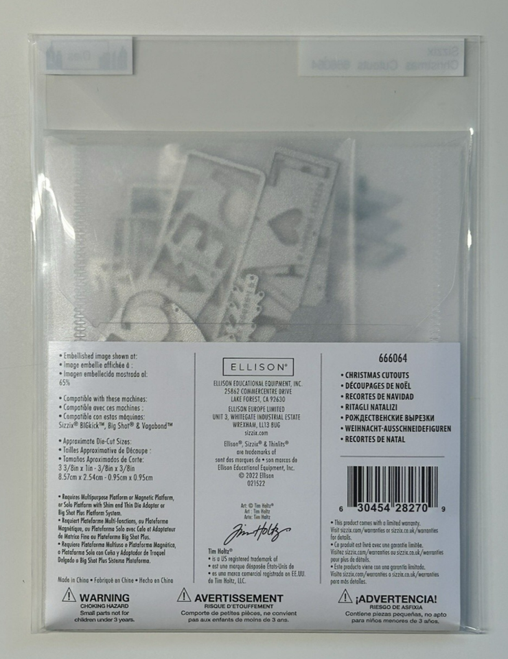Sizzix Thinlits Tim Holtz Die Set - CHRISTMAS CUTOUTS 666064 - Free Ship | eBay