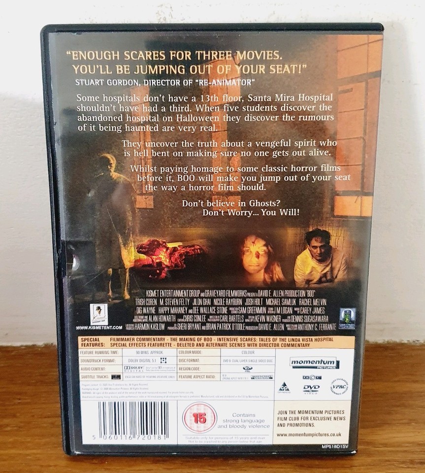 Boo Dvd Horror Movie Film Supernatural | eBay