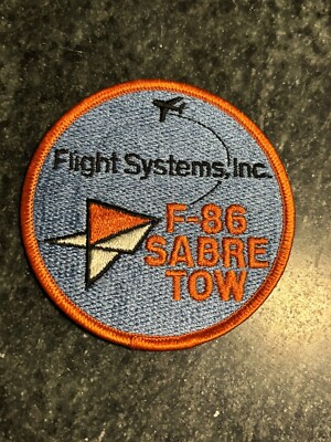 USAF AIR FORCE F-86 SABRE TOW PATCH FLIGHT SYSTEM INC Rare Vtg 80s Iron On 3.5” | eBay