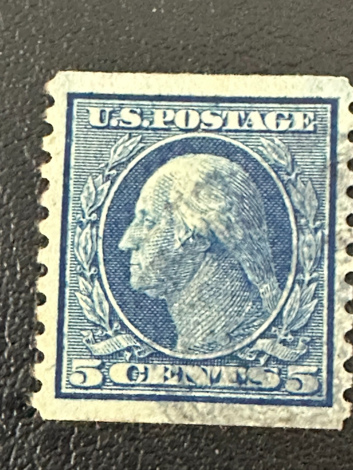 1909 Rare Unused George Washington Blue 5 Cent Stamp | eBay