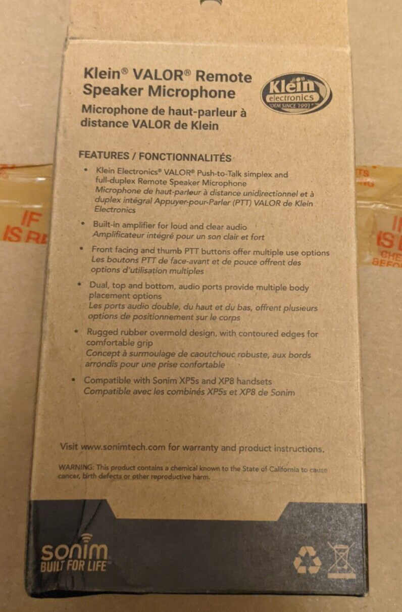 KLEIN VALOR REMOTE SPEAKER MICROPHONE FOR XP5S AND XP8 | eBay