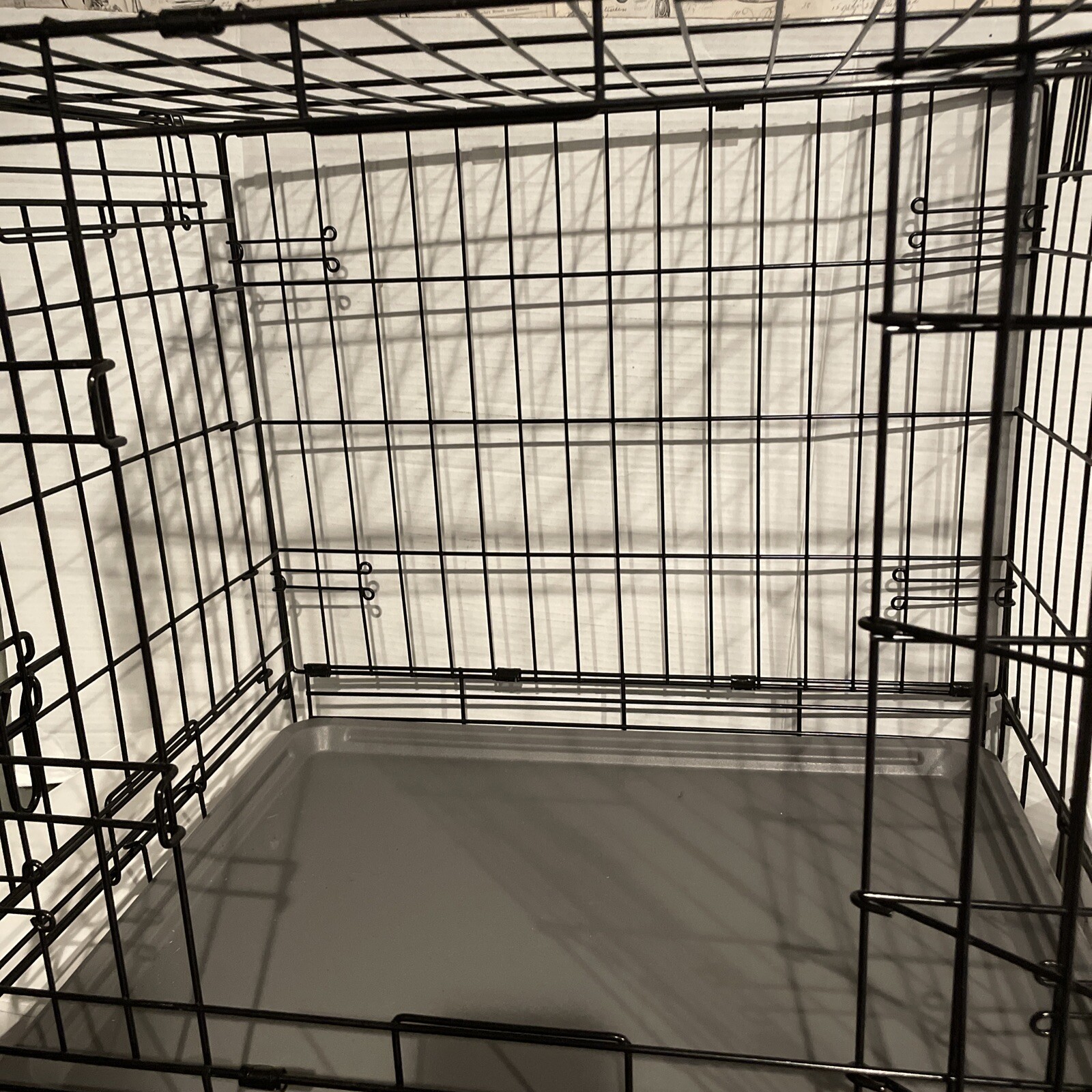 BOOTS & BARKLEY Wire Collapsible Dog Crate - Black-24" (L), 20" (H) x ...