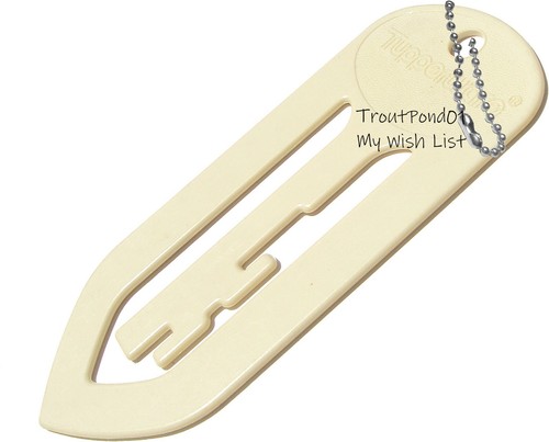 Tupperware Keychain Vtg Paperclip Paper Clip Bookmark Almond Color | eBay