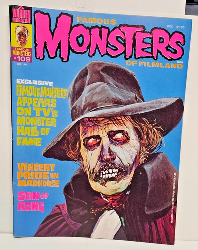 Famous Monsters of Filmland #109 Aug 1974 Warren Horror Magazine | eBay