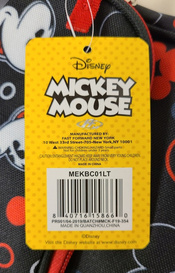 Bag Disney Mickey Mouse Cross Body Bag 2 Zippered Pockets NWT | eBay