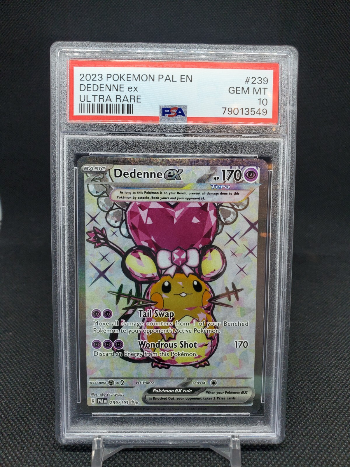 2023 Dedenne ex 239/193 Paldea Evolved Ultra Rare PSA 10 GEM MT Pokemon ...