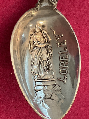 RARE! Die Loreley Maiden Legend Poem Song H. Heine 4.4" Sterling ...