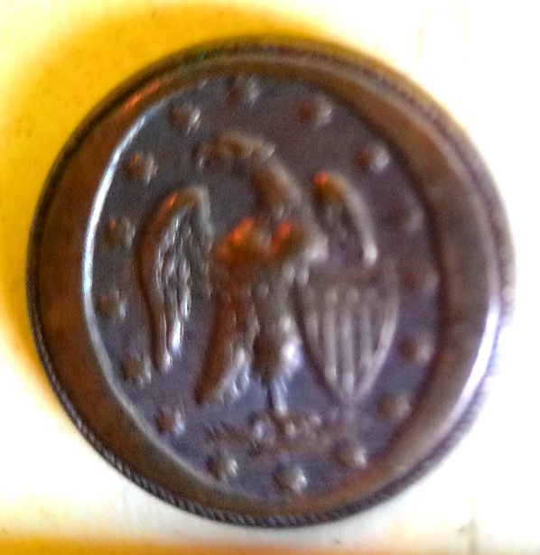 WAR OF 1812-14 BRASS EAGLE BUTTON WITH SHILD, NICKEL SIZE | eBay