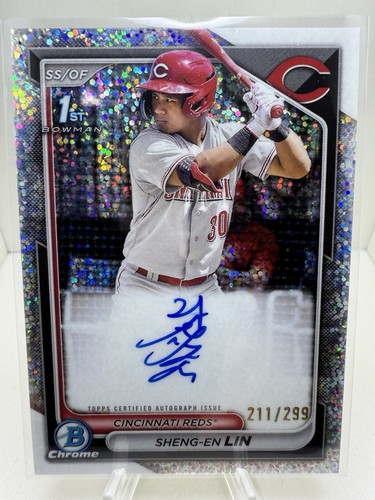 Sheng-En Lin 1st Bowman Chrome Autograph 2024 Speckle Refractor /299 ...