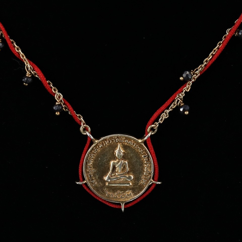 VTG Sterling Silver - TIBETAN Buddhist Buddha Coin Pendant 22.5 ...