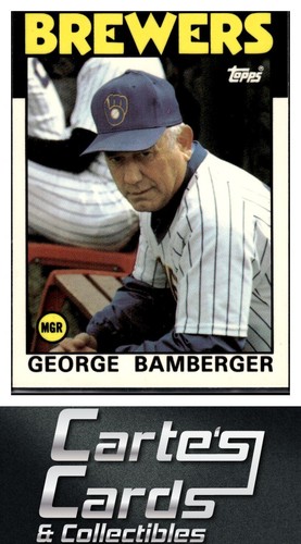 George Bamberger 1986 Topps Tiffany #21 Milwaukee Brewers | eBay