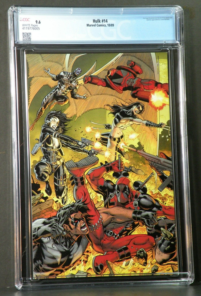 Hulk #14 CGC 9.6 NM+ Dead Pool Elektra Punisher Wraparound Cover 2009 ...