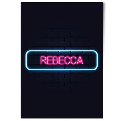 Poster A1 Neon Sign Design Rebecca Name #353445 | eBay UK