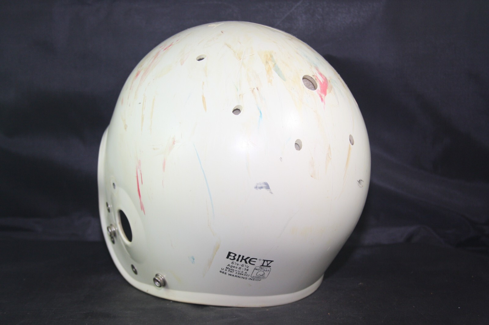 Vtg Original Youth Game Used Worn BIKE AiR IV Football Helmet Shell w ...