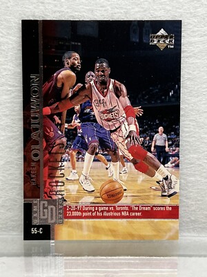HAKEEM OLAJUWON 1997 Upper Deck Game Dated 23,000th Point #45 Houston ...