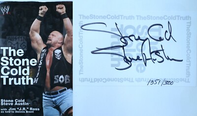Stone Cold Steve Austin Signed Book Auto Autographed Bookplate WWE WCW ...