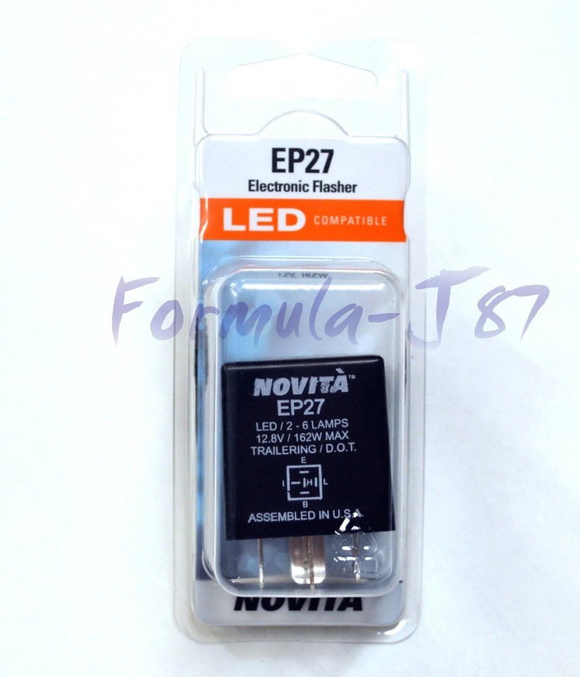 Novita EP27 5-Pin Electronic Turn Signal Flasher Relay Hazard LED Light ...