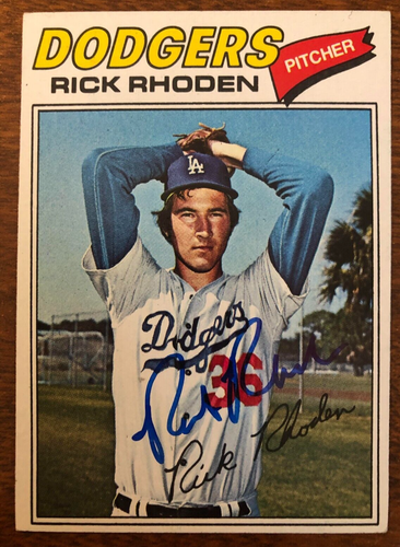 Rick Rhoden 1977 Topps #245 Los Angeles Dodgers Signed Autograph Auto ...