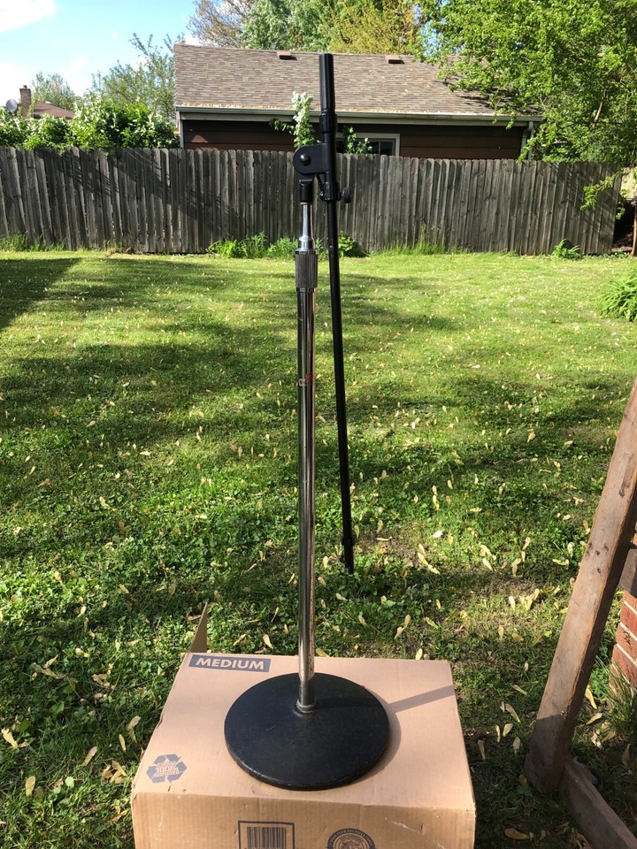 Atlas Sound MS20 Heavy Duty Microphone Stand - Chrome with Boom Arm 612079180851| eBay