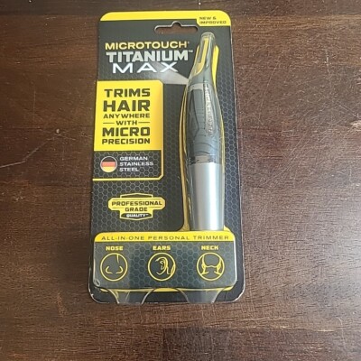 MicroTouch Titanium MAX Lighted Personal Trimmer NEW Nose Ears Neck | eBay