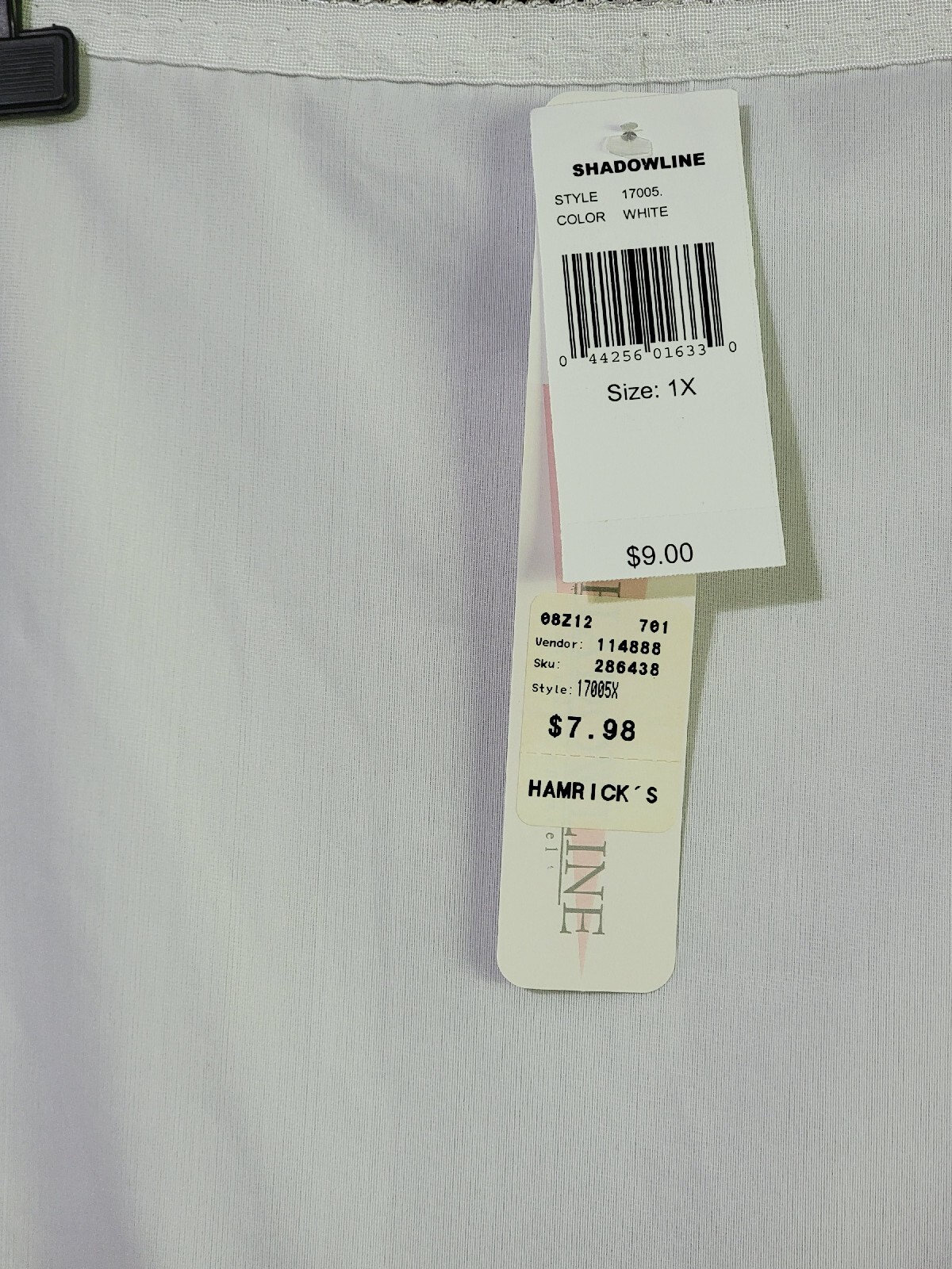 VINTAGE SHADOWLINE CLASSIC BRIEFS PANTY WHITE 17005 SIZE 1X NYLON ...