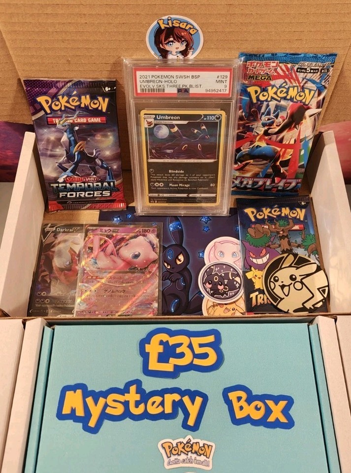 Pokemon Mystery Box PSA/ACE/PG/GG Graded Card + 2 Booster Packs + Hit ...