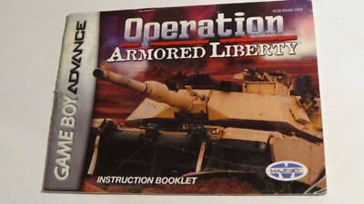 Operation Armored Liberty Nintendo Game Boy Advance Instruction Booklet ...