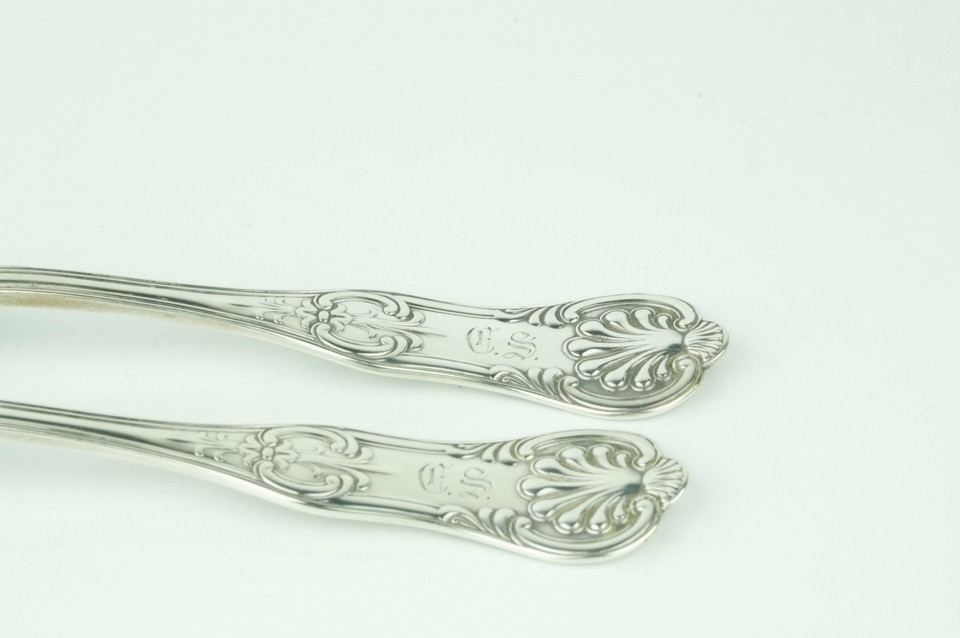 Coin Silver Kings Pattern Dinner Fork by John Polhemus Pre Civil War | eBay