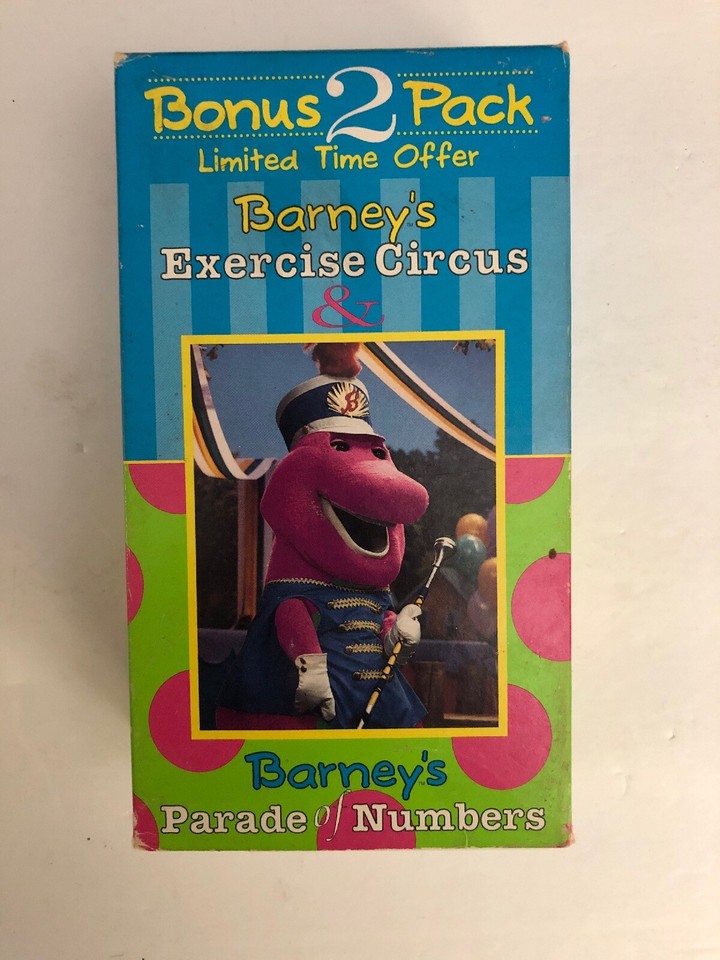 Barneys Exercise Circus/Parade of Numbers (VHS, 1996, 2-Tape Set)RARE ...