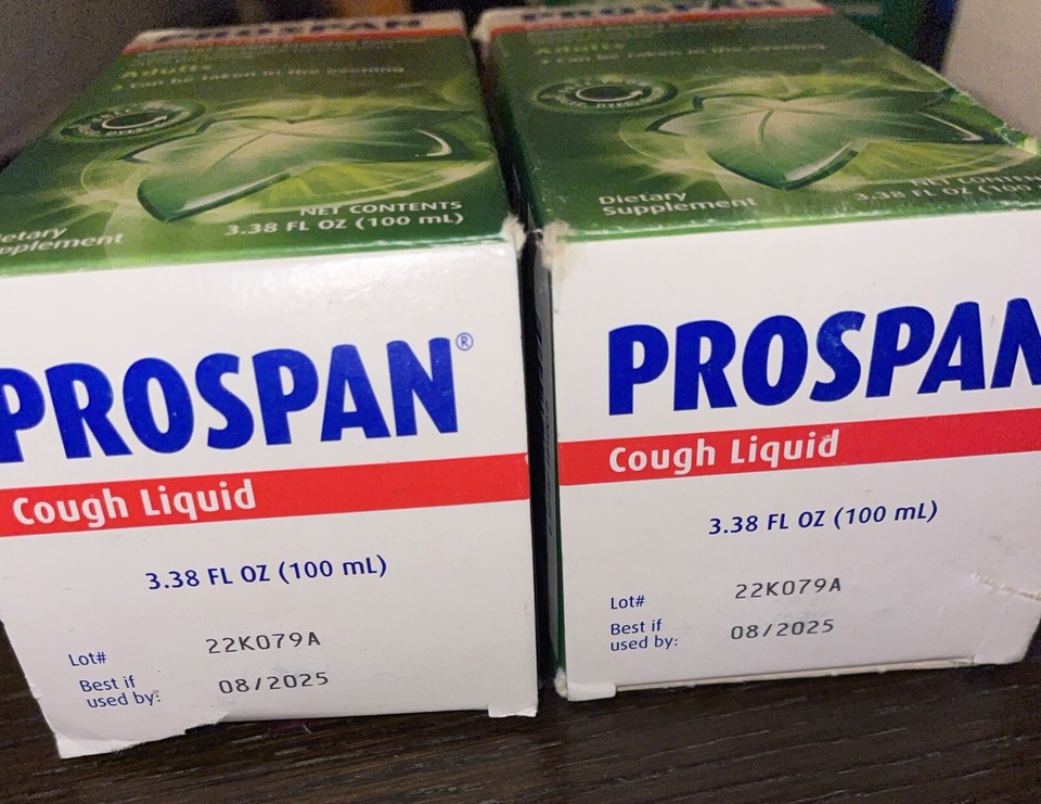 Lot of 2 New PROSPAN Cough Syrup 100ml for Relief of Cough Adult Cough ...