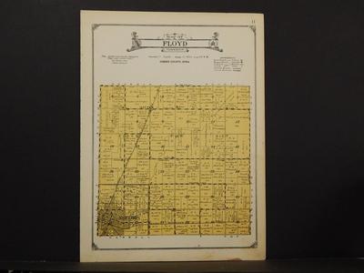 Iowa O'Brien County Map Floyd Township 1924 Y7#94 | eBay UK