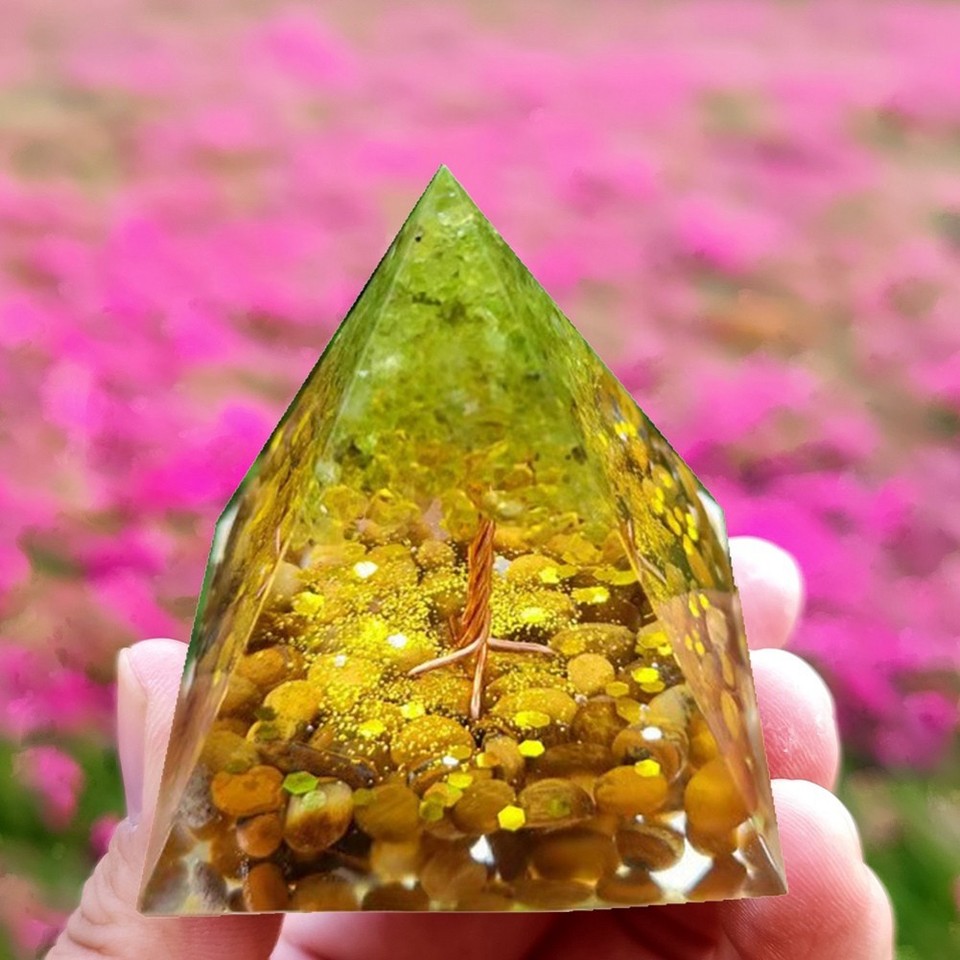 50mm Crystals Orgone Pyramid Generator Natural Peridot Reiki Chakra7999 ...