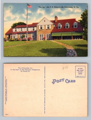 Arthurdale, WV-West Virginia, First U.S. Homestead Inn Scene Vintage ...