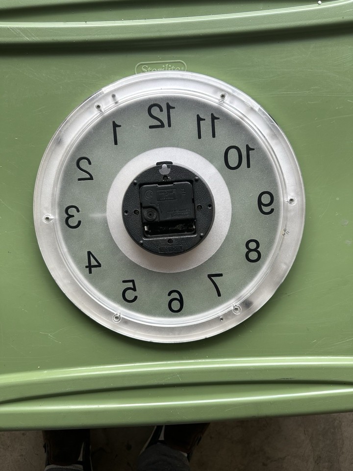 Modern Brushed Metal Wall Clock – Quartz Battery Operated Tested ...