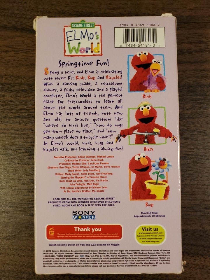 Elmos World - Springtime Fun (VHS, 2002) 74645418131 | eBay