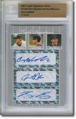 Casey Weathers * Jarrod Parker * Blake Beavan * Autograph Rookie Auto ...