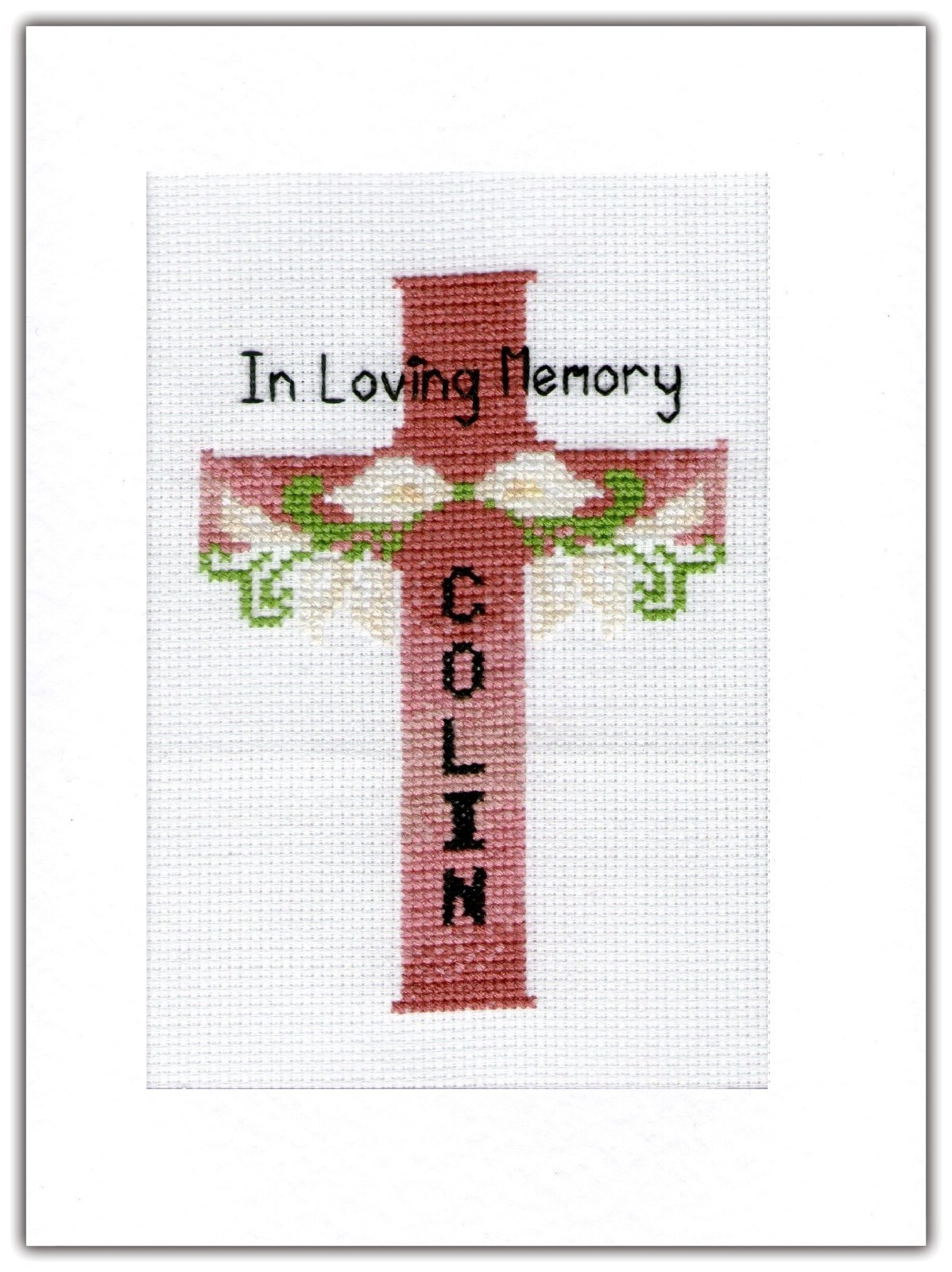 Sympathy, Condolences, In Loving Memory - Cross Stitch Card Kit - 6"x8 ...