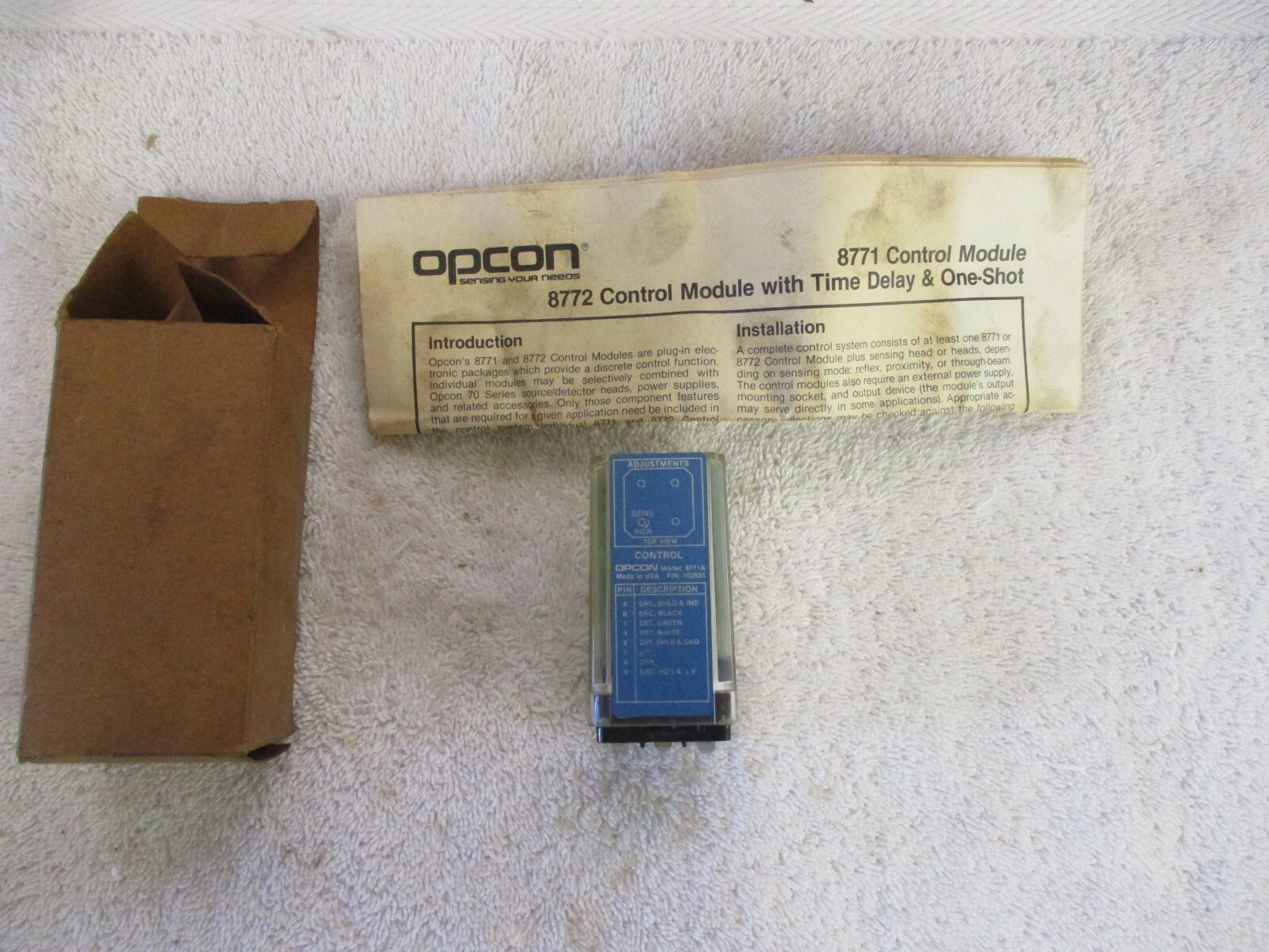 OPCON Photoelectric Sensor Control 8771A 10283 | eBay