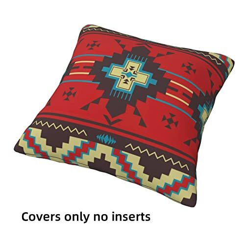 Western Native American Throw Pillow Covers Set of 4, Southwestern Boho ...