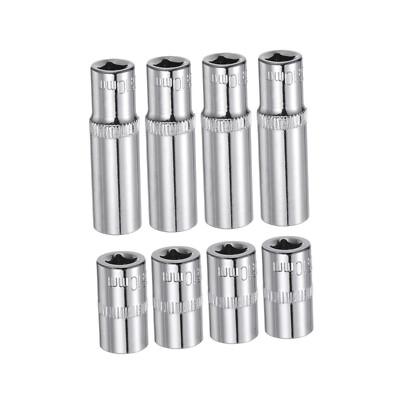 2pcs 6-Point Shallow Socket 10mm 1/4" Drive 2pcs Deep Socket Shallow ...