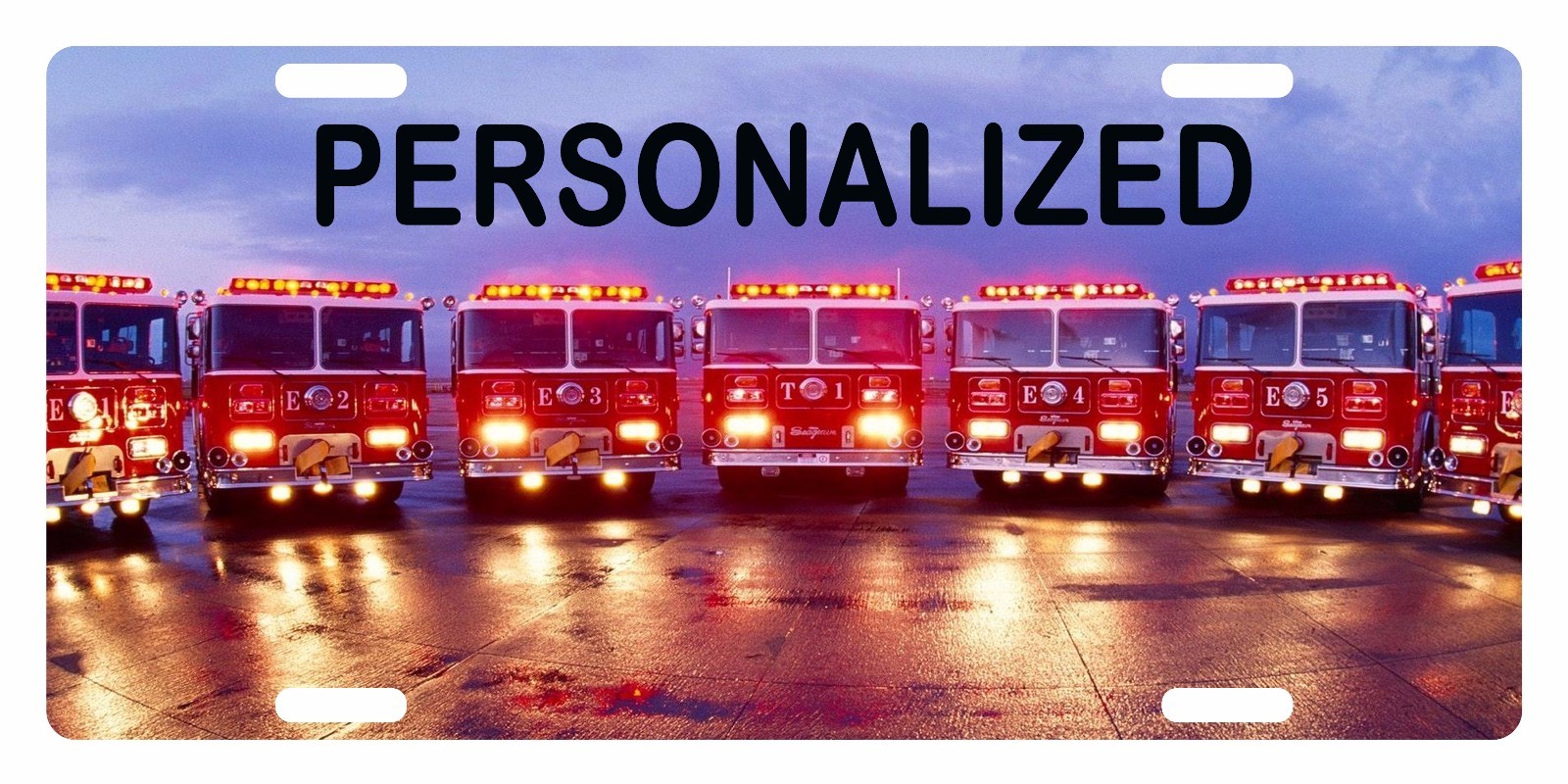 Firefighter Custom License Plate Fire Department Emblem Trucks ...