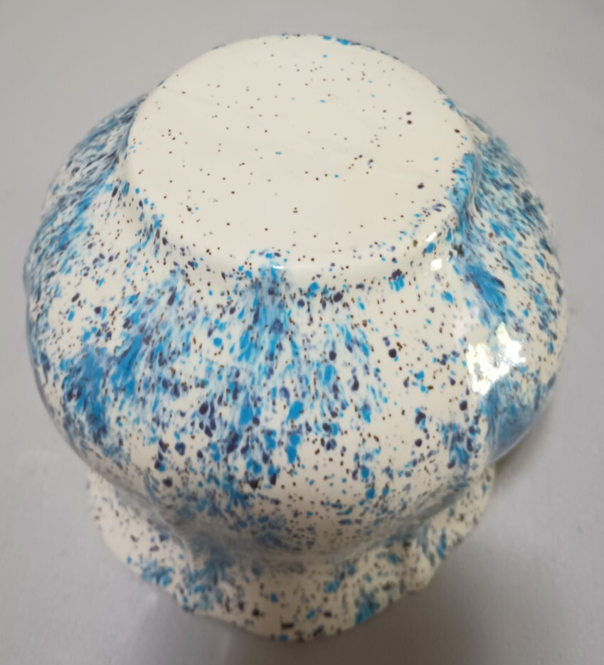 VTG, Studio Art Pottery, Eclectic Whimsical, Splatter Print Glazed Vase ...