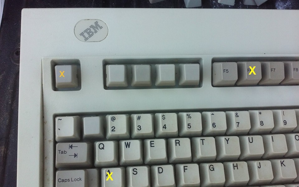 IBM KeyCaps for Model M Keyboard Genuine Piece Caps, Stems, Buckling ...